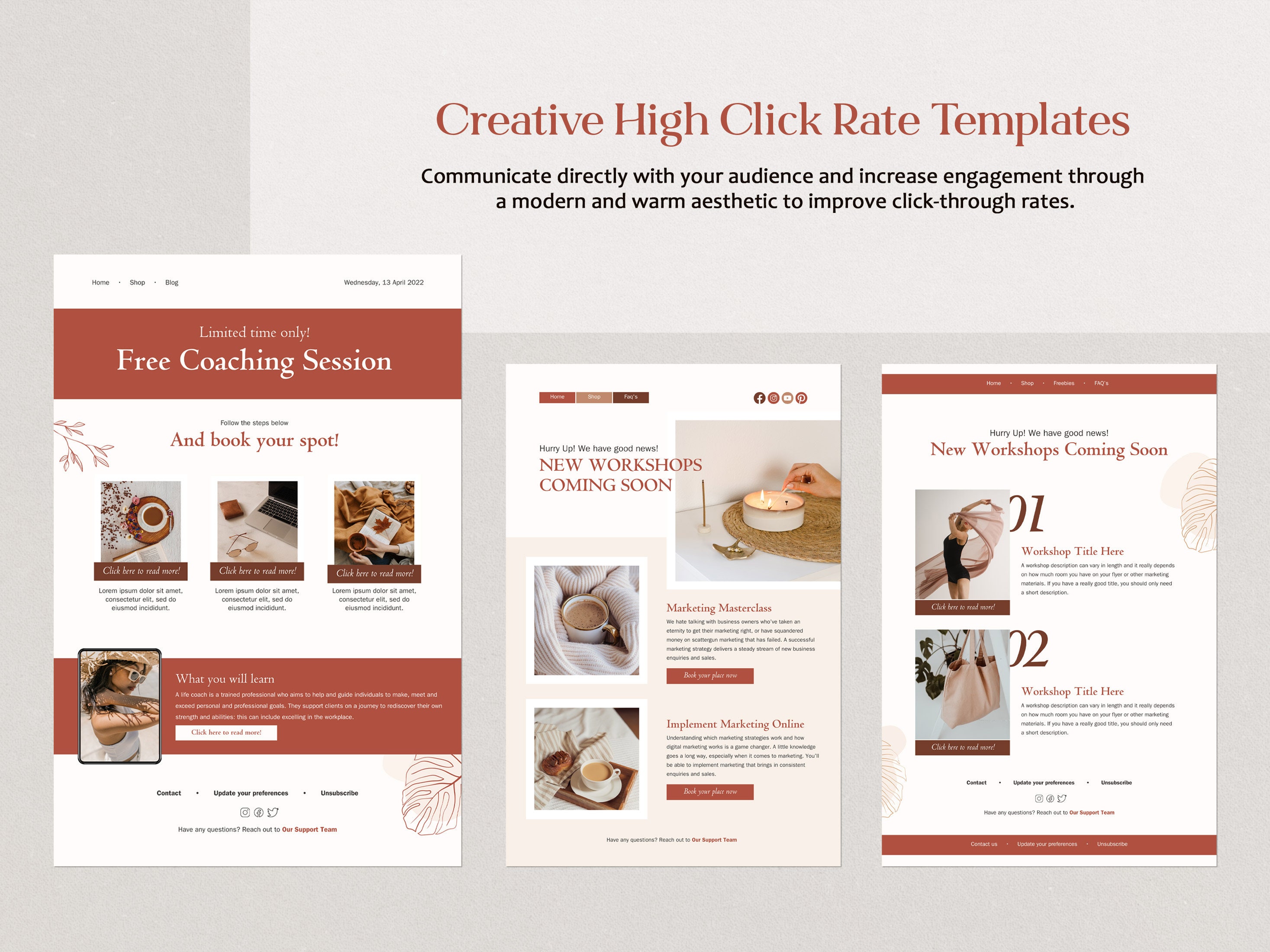 Lifestyle Email Newsletter Templates Marketing Email Newsletter Design ...