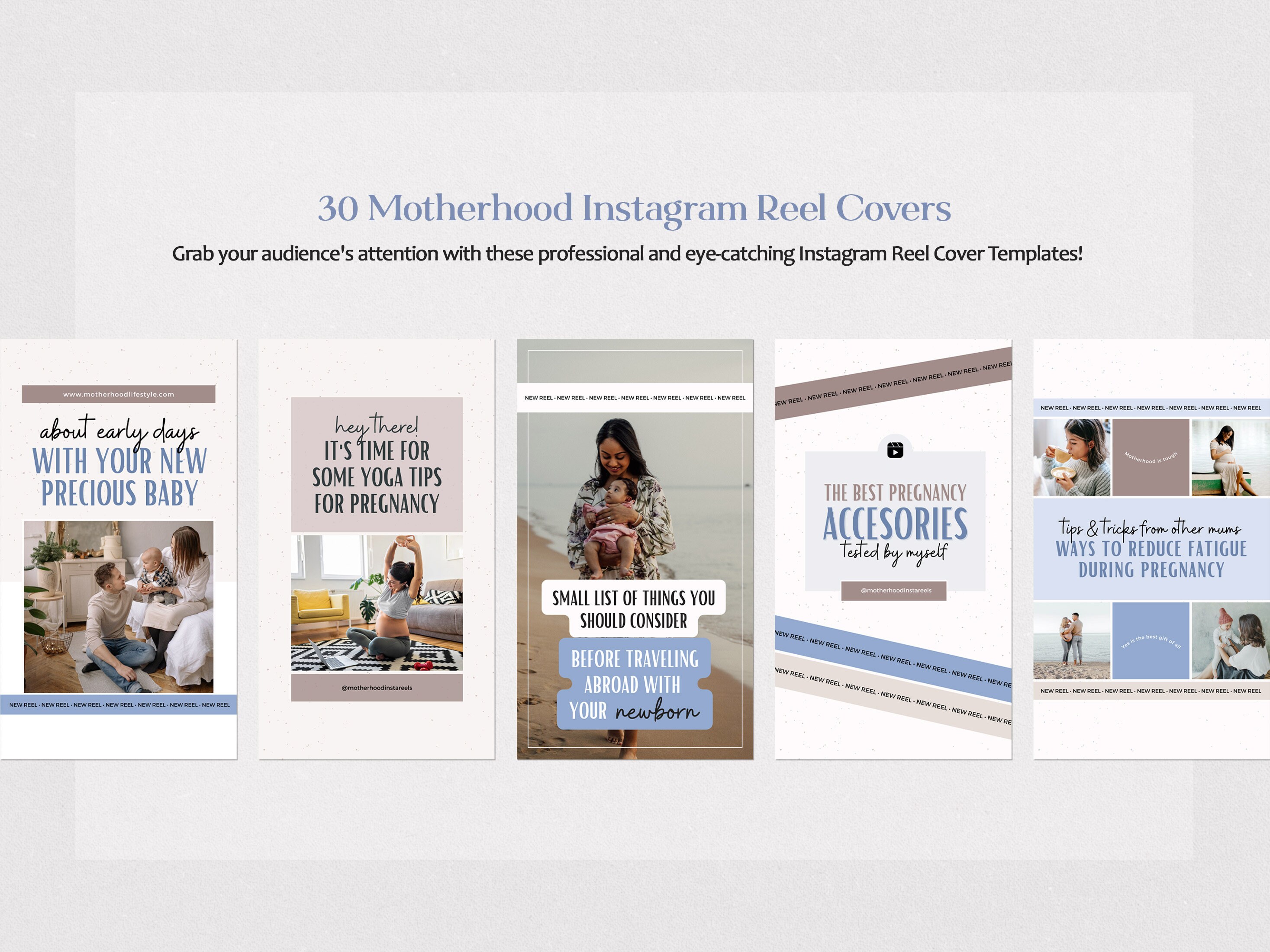 Motherhood Instagram Reel Templates | Social Media Editable Reel Cover ...