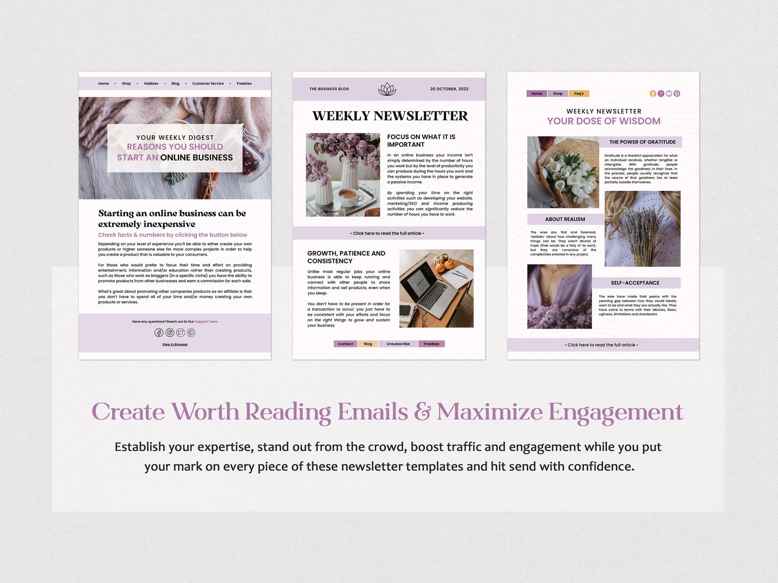 Newsletter Travel Blogger Templates Mailchimp Newsletter - Etsy