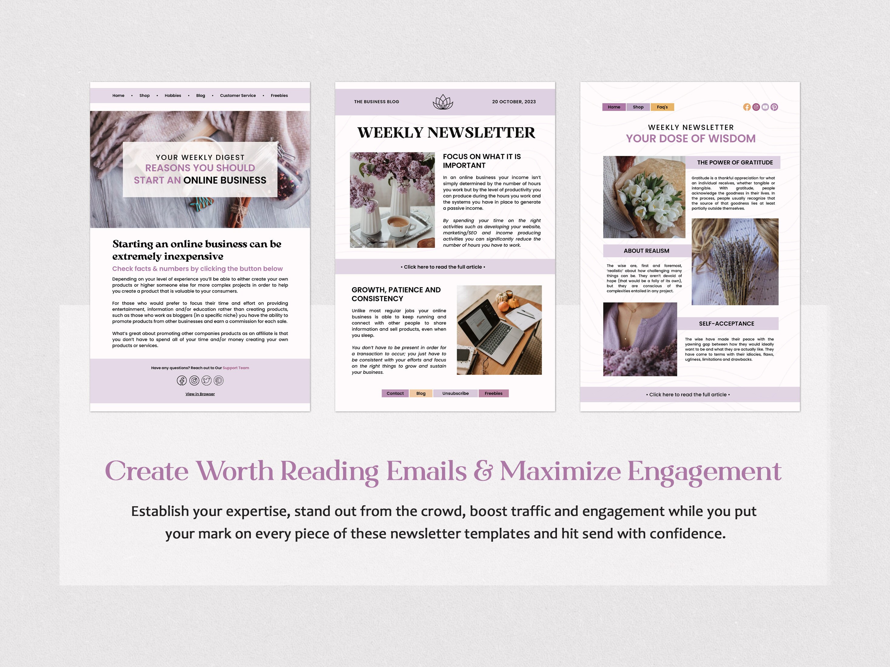 Newsletter Travel Blogger Templates Mailchimp Newsletter - Etsy