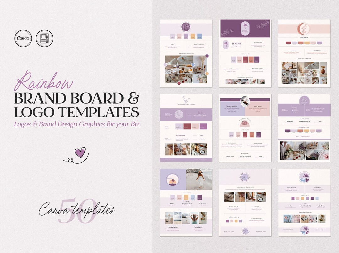 Canva Logos & Brand Board Templates | Editable Logo Design and Branding ...