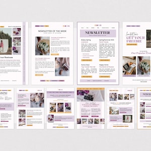 Newsletter Travel Blogger Templates | Mailchimp Newsletter Canva Bundle ...