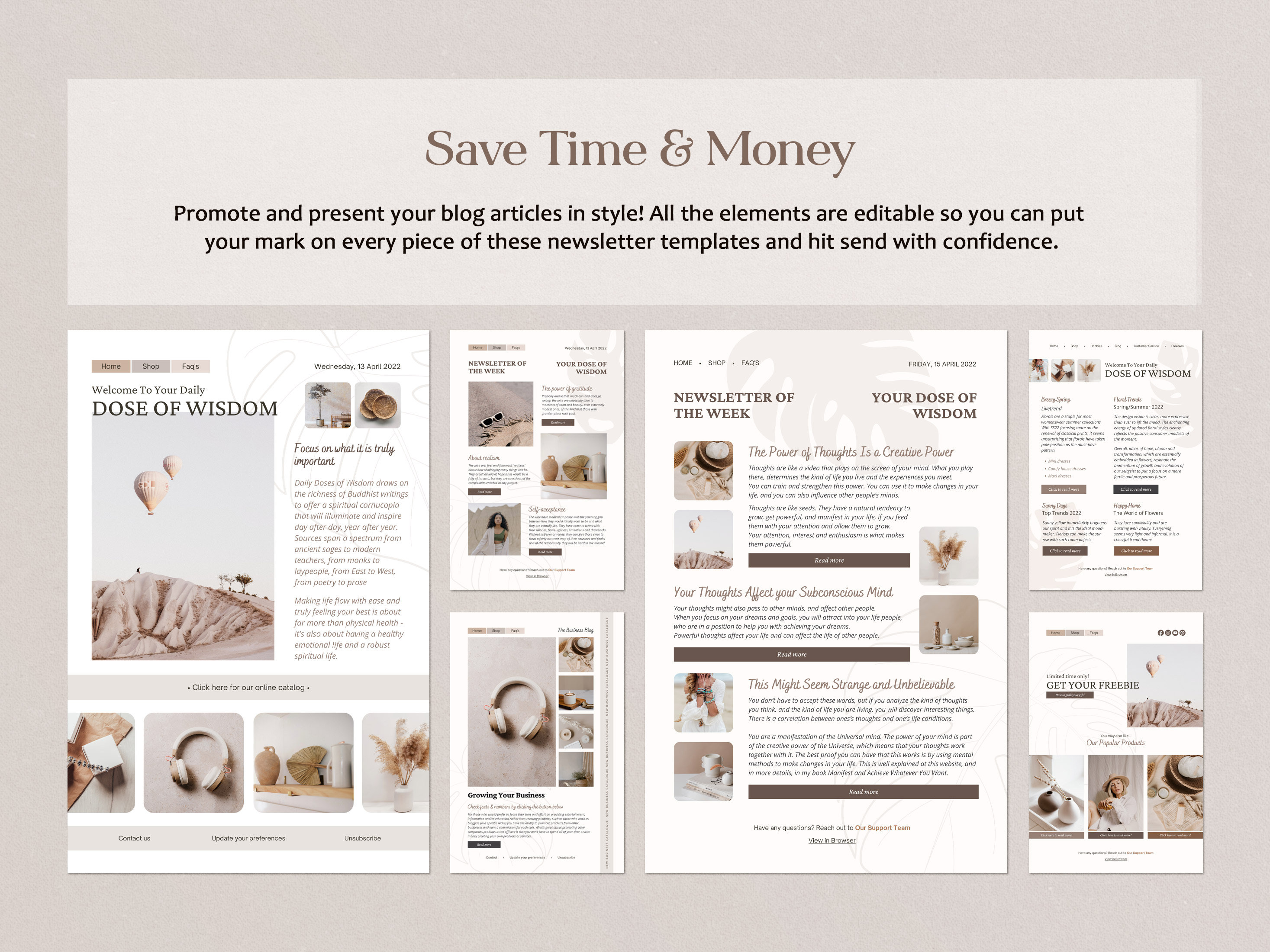 Modern Email Newsletter Templates | 30 Editable Canva Designs for ...