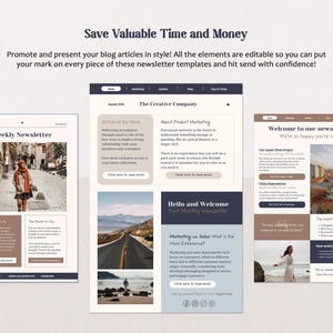 Summer Email Newsletter Templates | Editable Canva Designs for ...