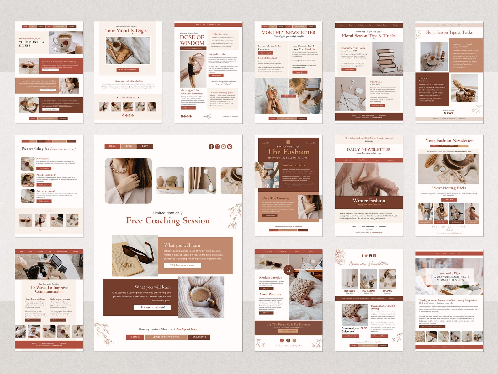 Lifestyle Email Newsletter Templates Marketing Email Newsletter Design ...