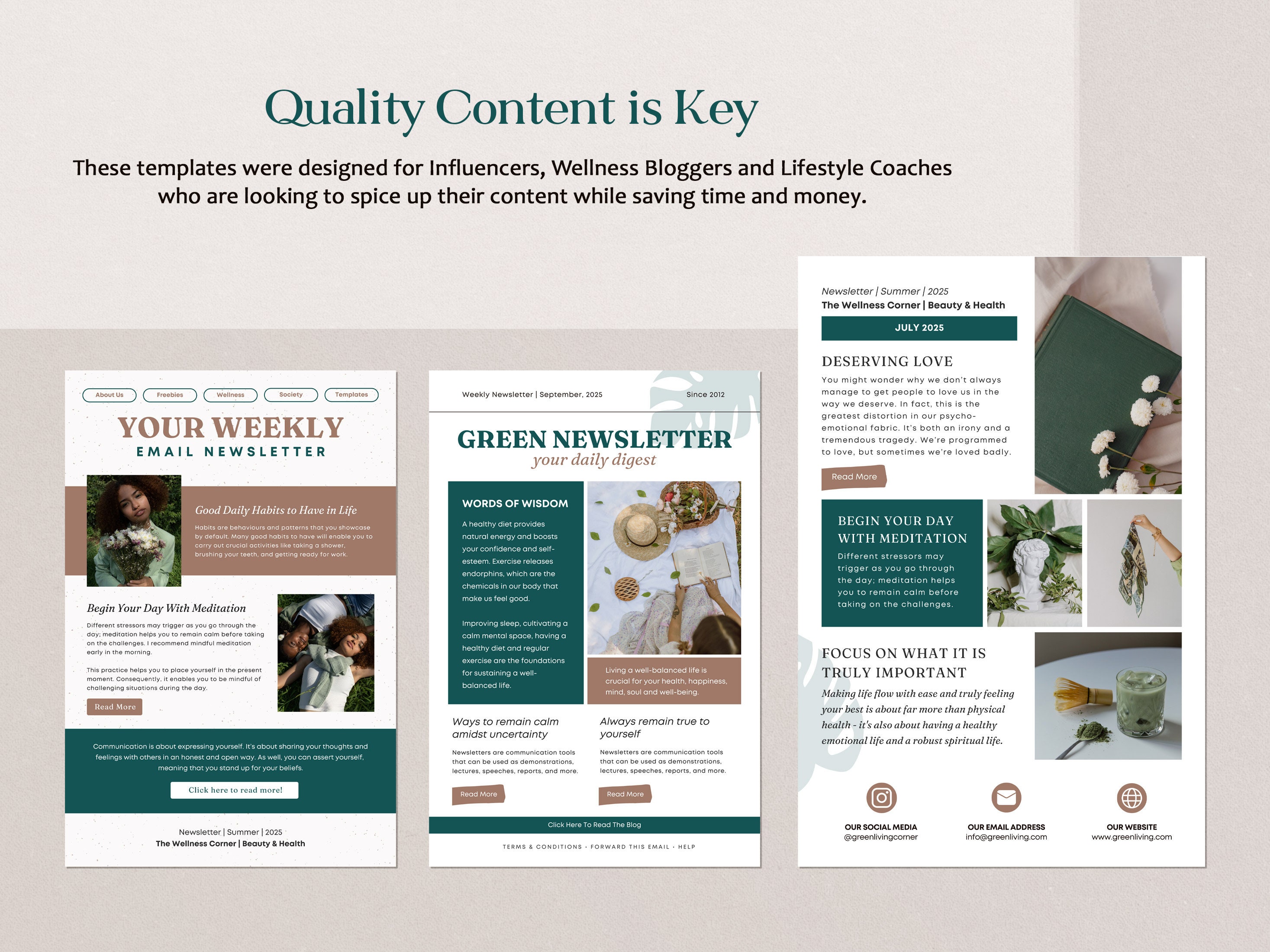 Lifestyle Email Newsletter Templates | Canva Editable Email Digest ...