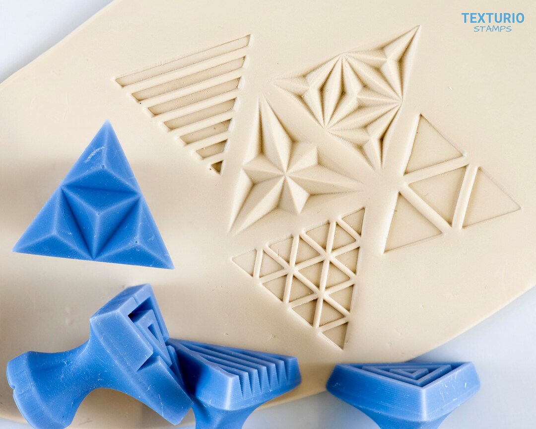 Triangle Stamp I Pottery Stamp Set I Polymer Clay Stamp I Embossing ...