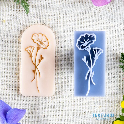 Birth Flower Polymer Clay Embossing Stamp I Art Stamp I - Etsy