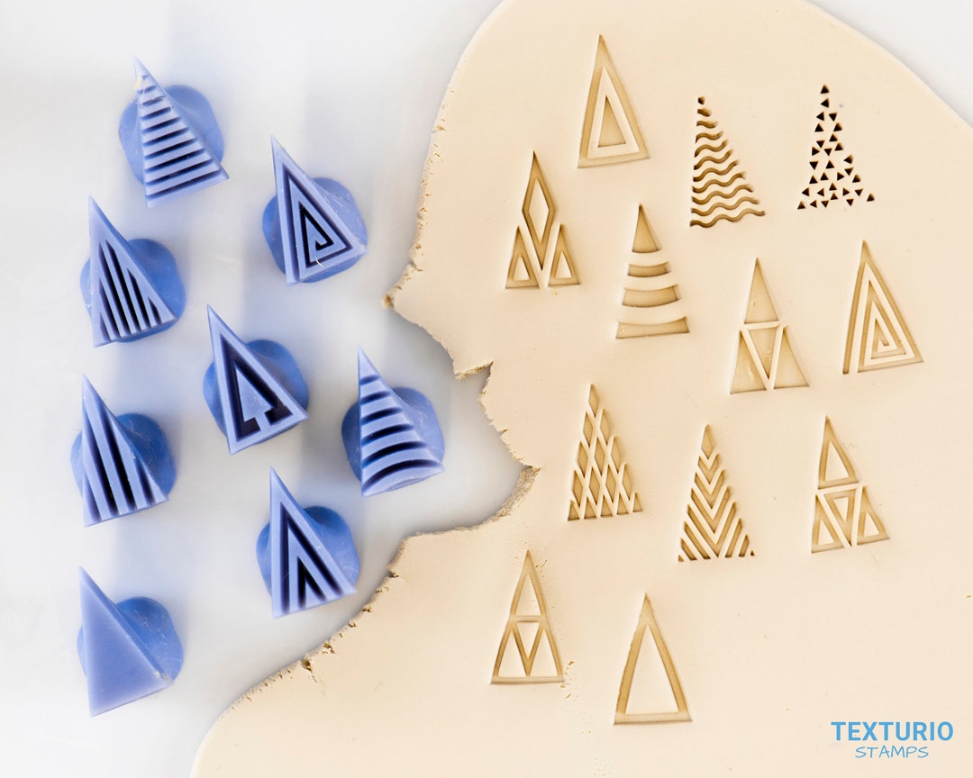 Triangle Stamp I Pottery Stamp Set I Polymer Clay Stamp I Embossing ...