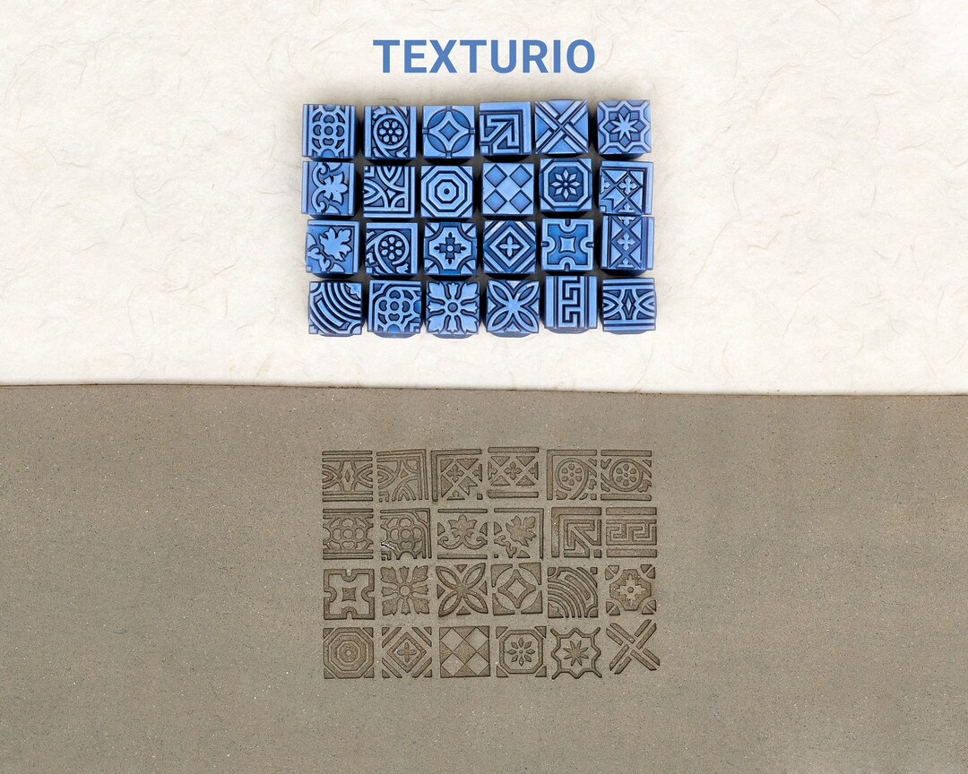 Texturio Pottery Stamps, Polymer Clay Tools, Soap Stamp, Clay Sculpting ...