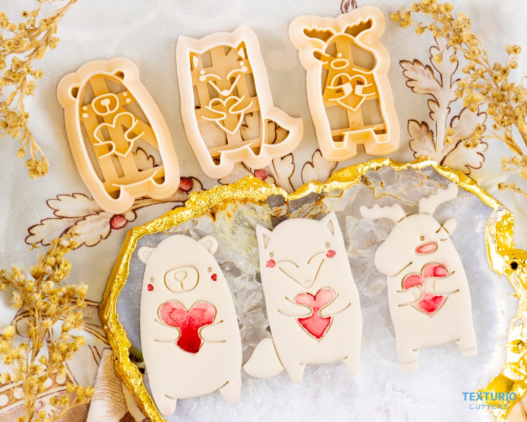 Animal Cutter I Fox Cutter I Polymer Clay Cutter Set I Texturio Clay ...