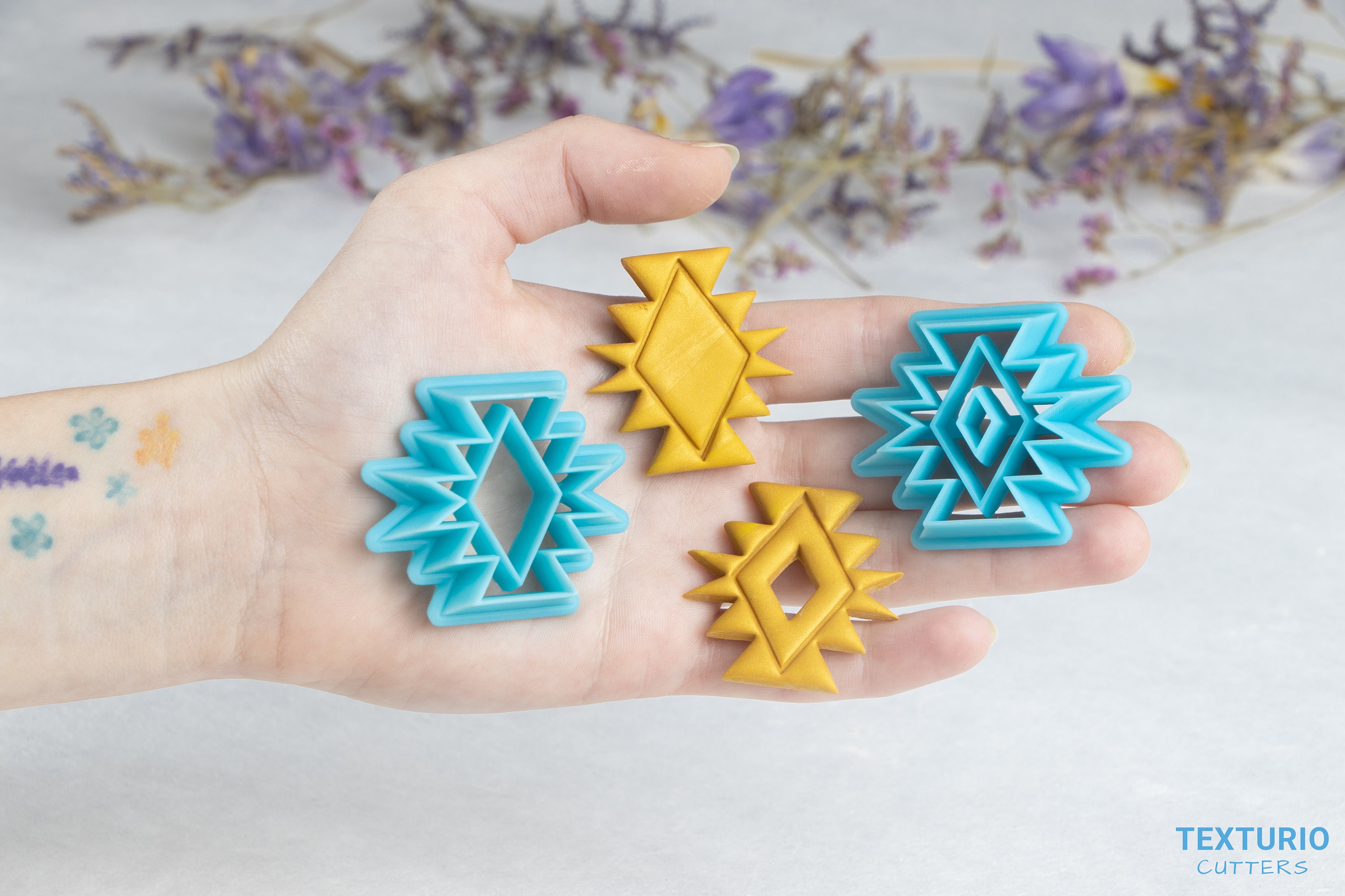 Aztec Shape Polymer Clay Cutter I Texturio Clay Cutters for - Etsy