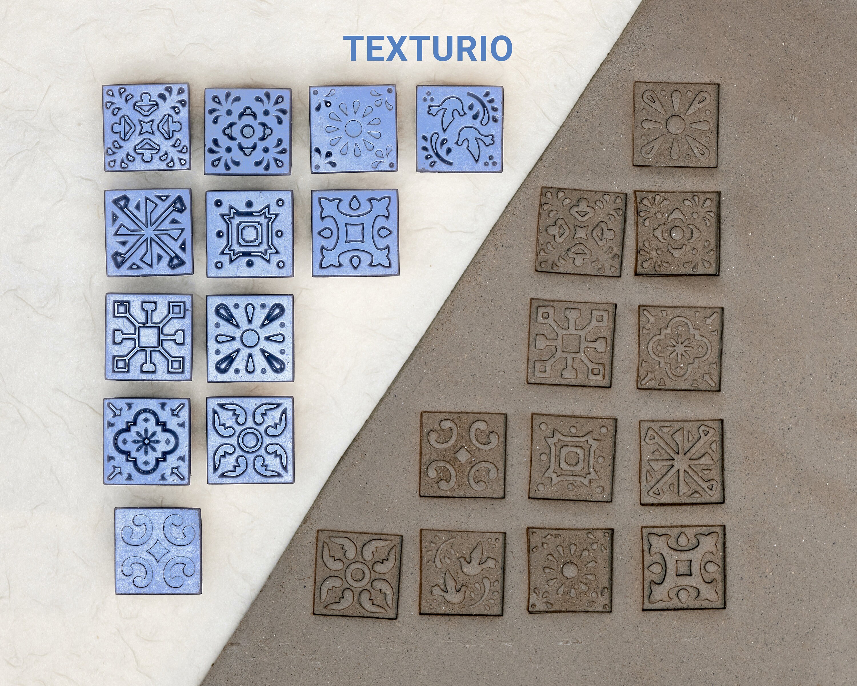 Texturio pottery stamps Clay sculpting pottery tools Polymer clay tools ...