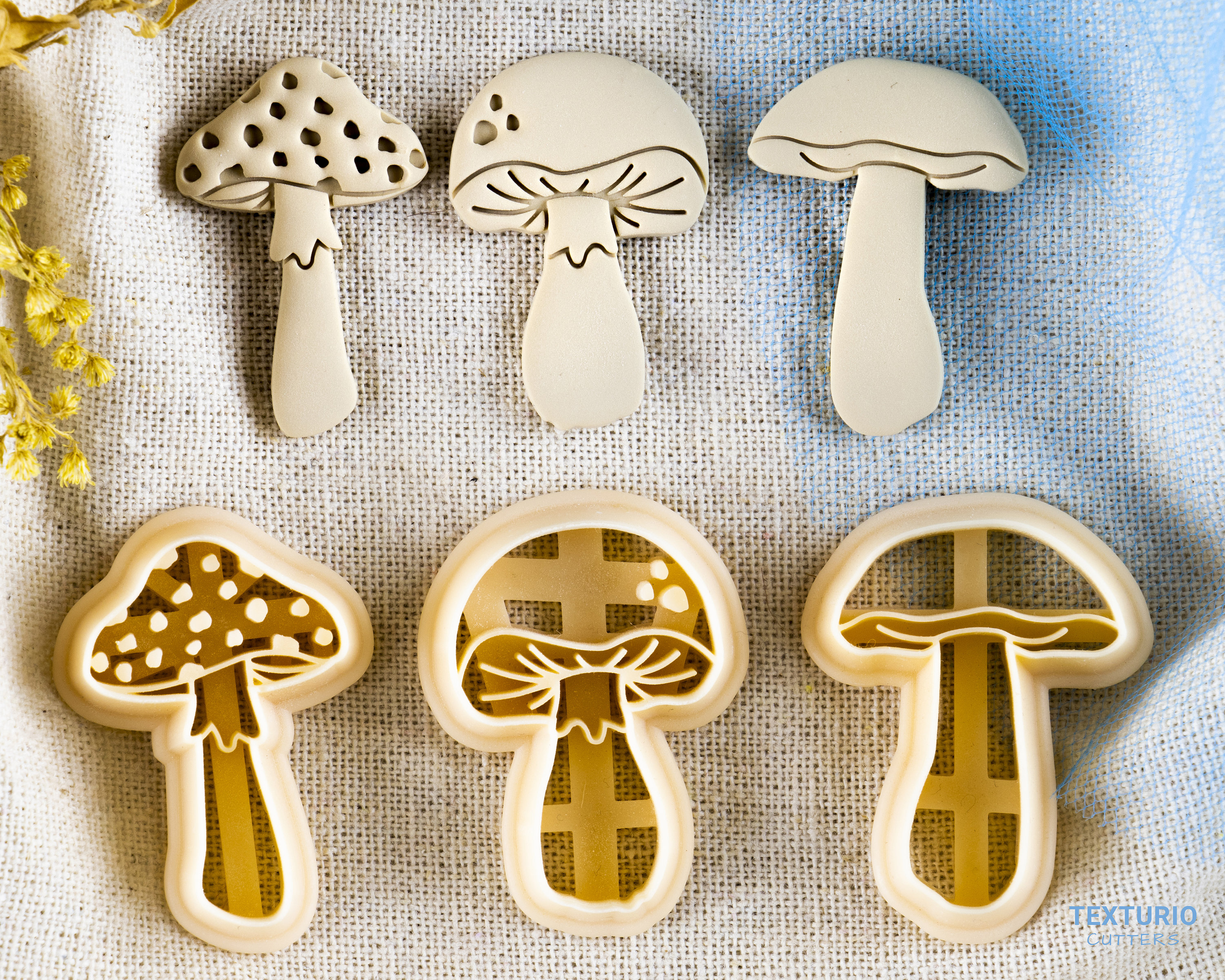 Mushroom Woodland Cutter I Texturio Polymer Clay Cutter for - Etsy
