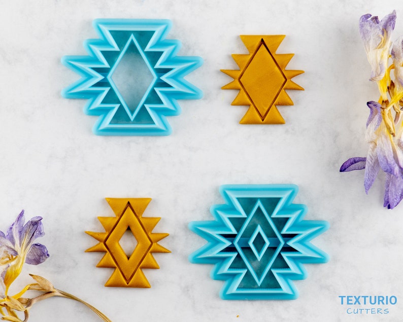 Aztec Shape Polymer Clay Cutter I Texturio Clay Cutters for - Etsy