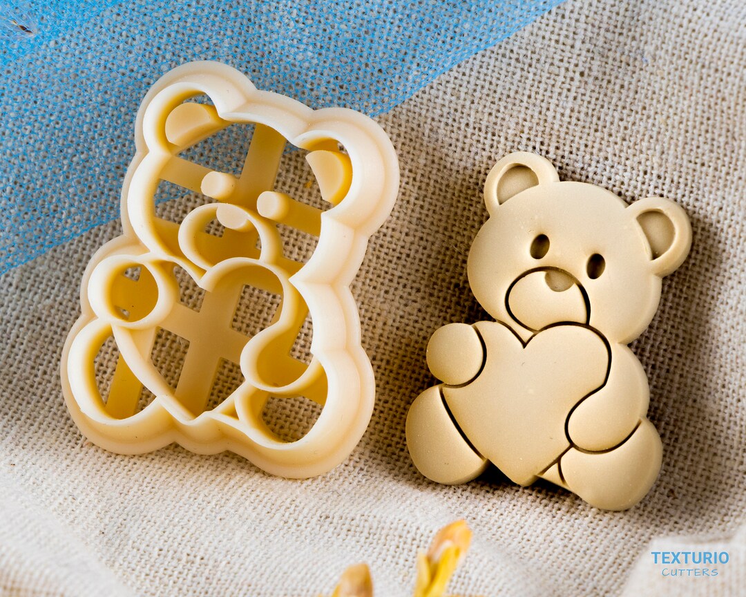 Teddy Bear Heart Clay Cutter I Polymer Clay Cutters for Polymer Clay I ...