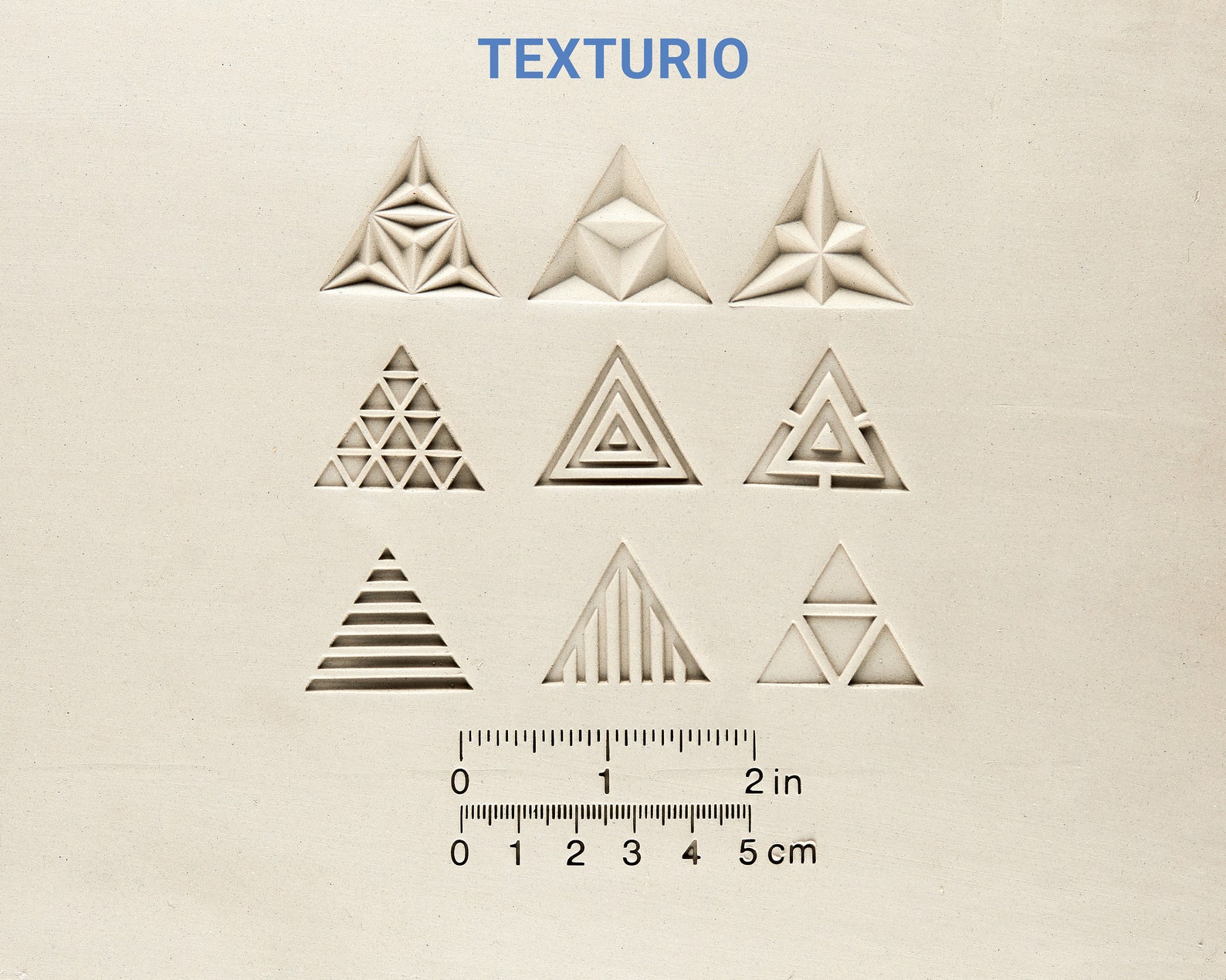 Triangle Stamp I Pottery Stamp Set I Polymer Clay Stamp I Embossing ...