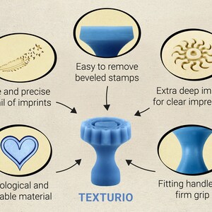 Spiral Stamp, Geometric Stamp I Pottery Stamp Set I Polymer Clay Stamp ...