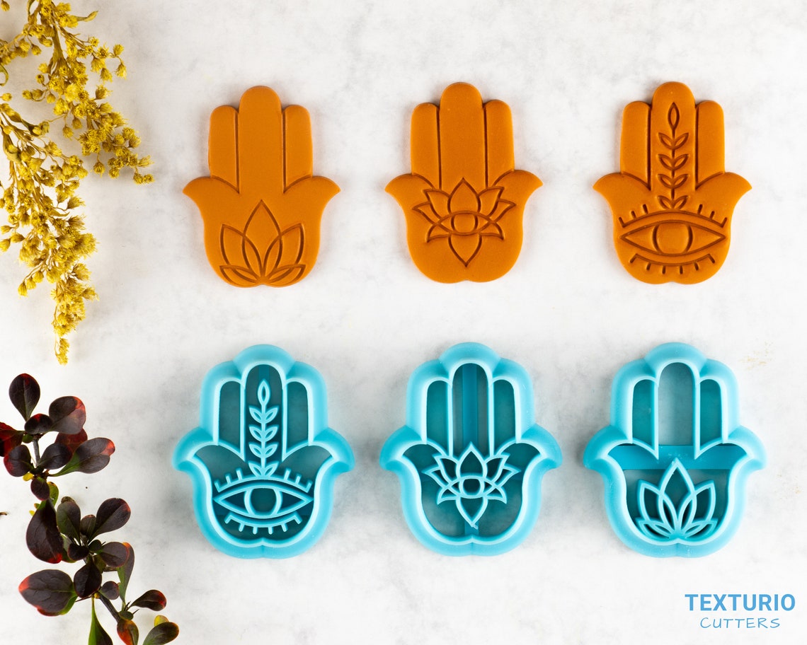 Hamsa Hand Polymer Clay Cutter I Texturio Clay Cutters for - Etsy