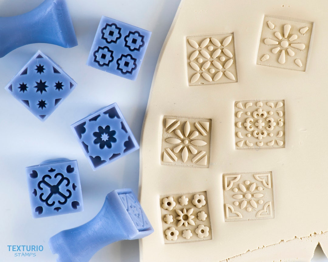 Mexican Tile Stamps I Pottery Stamp Set I Polymer Clay Stamp I ...
