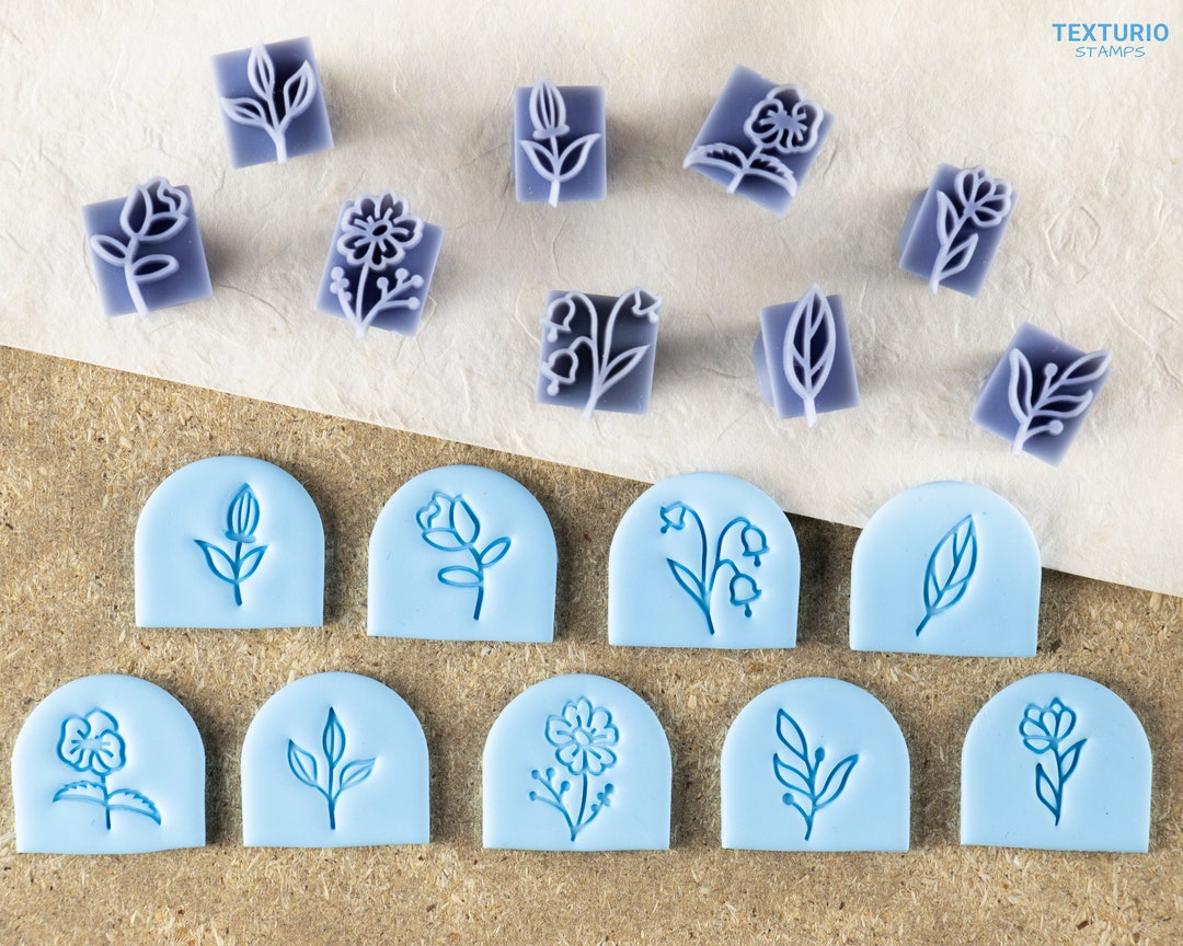Flower Polymer Clay Stamps I Pottery Stamps I Polymer Clay Tools I Clay ...