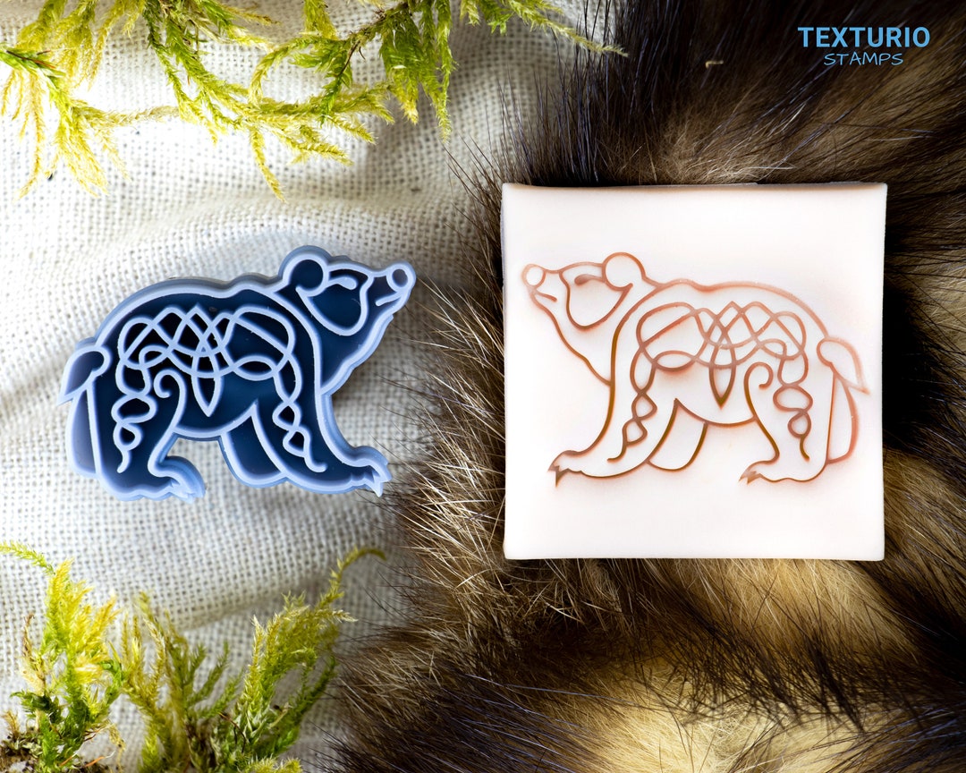Celtic Bear Stamp I Polymer Clay Stamp I Pottery Stamp I Polymer Clay ...