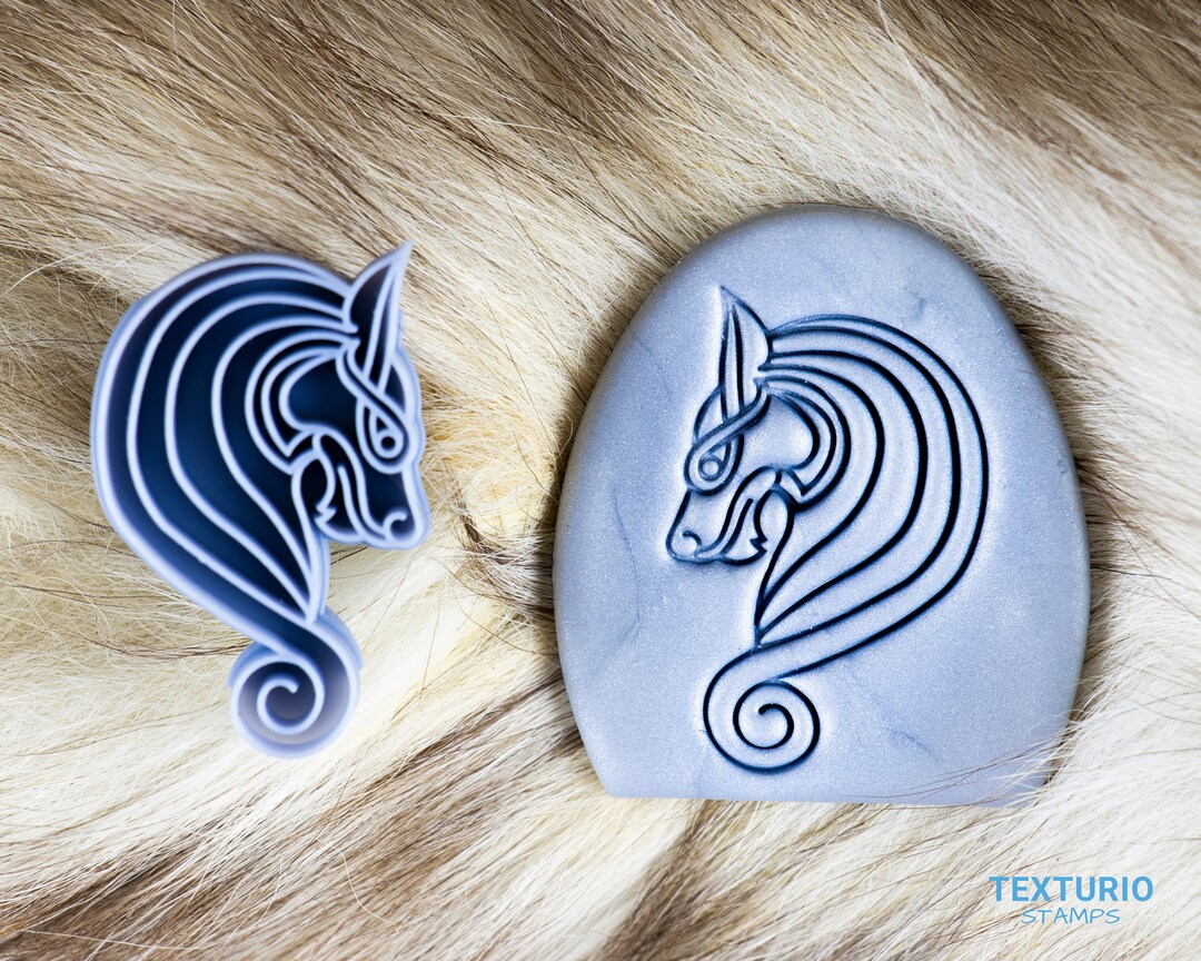 Celtic Wolf Stamp I Polymer Clay Stamp I Pottery Stamp I Polymer Clay ...