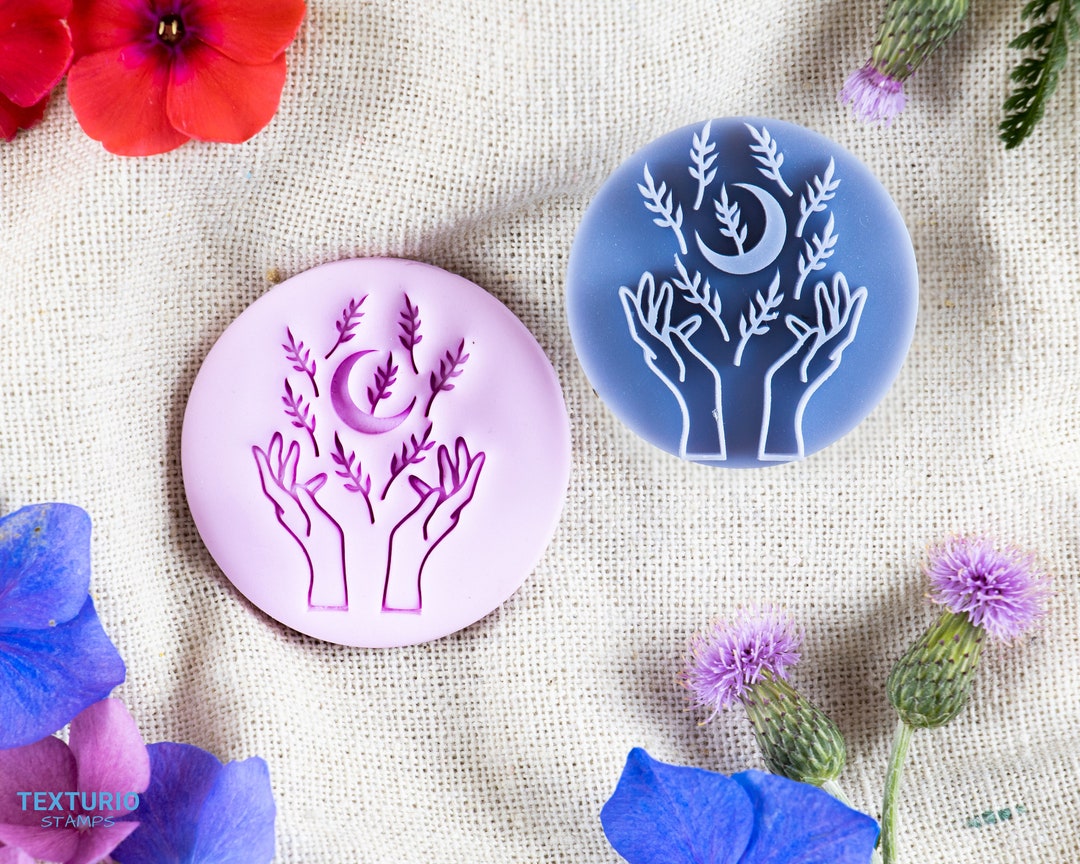 Boho Floral Hand Stamp I Polymer Clay Stamp I Pottery Stamp I Polymer ...