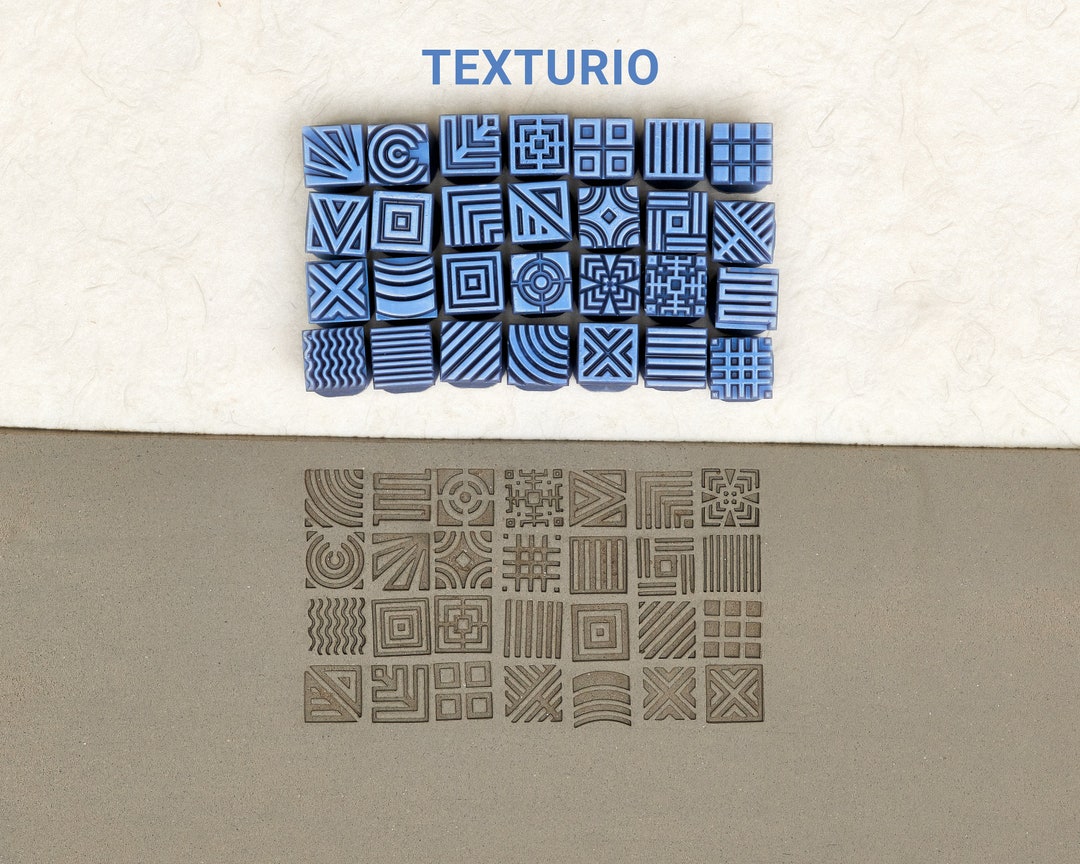 Texturio Pottery Stamps, Polymer Clay Tools, Soap Stamp, Clay Sculpting ...