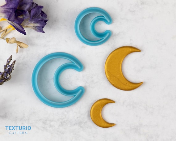 Moon Shape Polymer Clay Cutter I Texturio Cutters for Polymer - Etsy