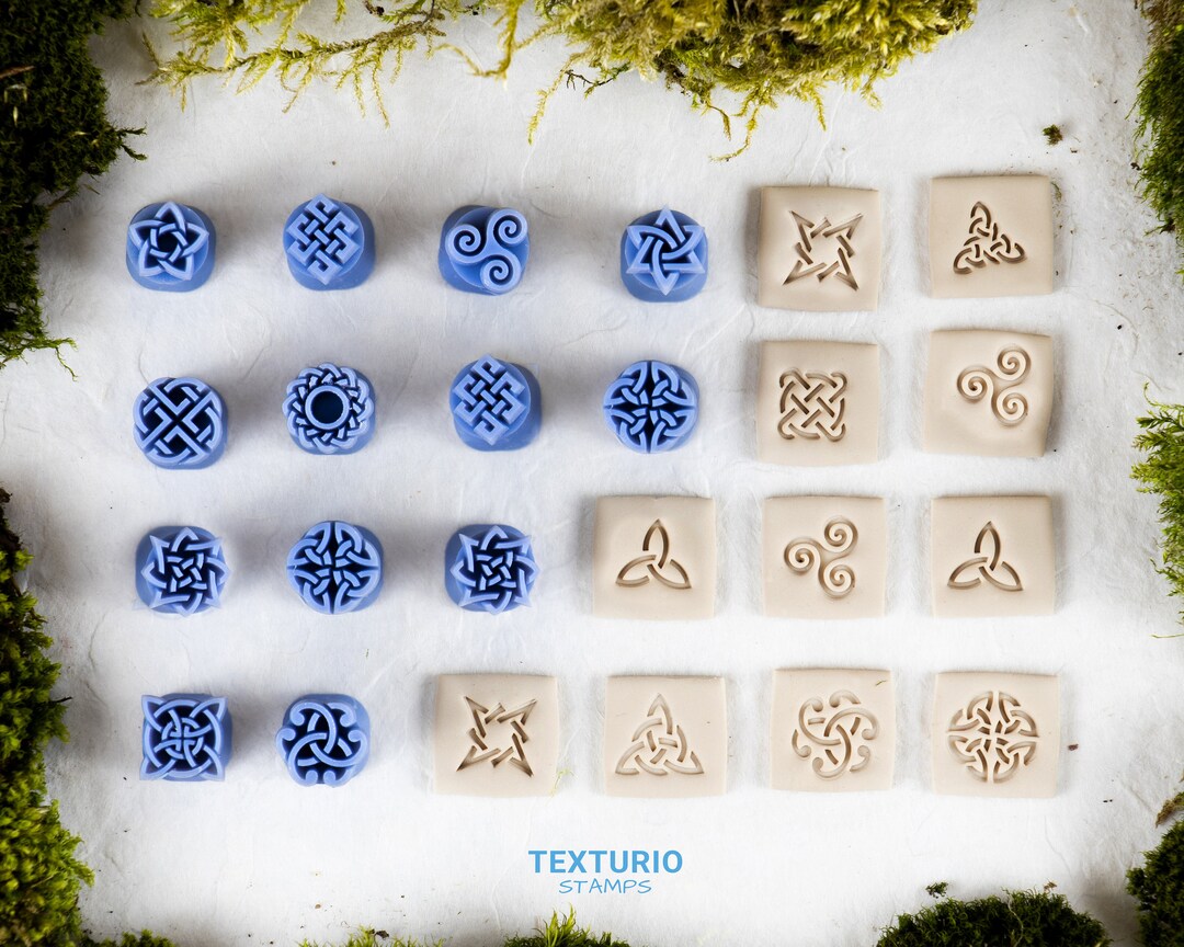 Celtic Stamp Set I Polymer Clay Stamp I Pottery Stamp I Polymer Clay ...