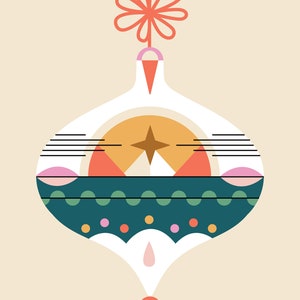 Holiday Printable Art, Christmas Tree Ornament Art, Printable Art ...