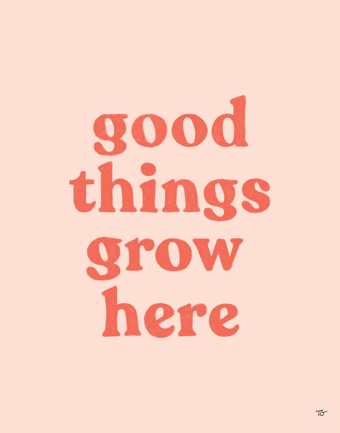 Good Things Grow Here Print, Printable Art, Digital Print, Nursery Word ...