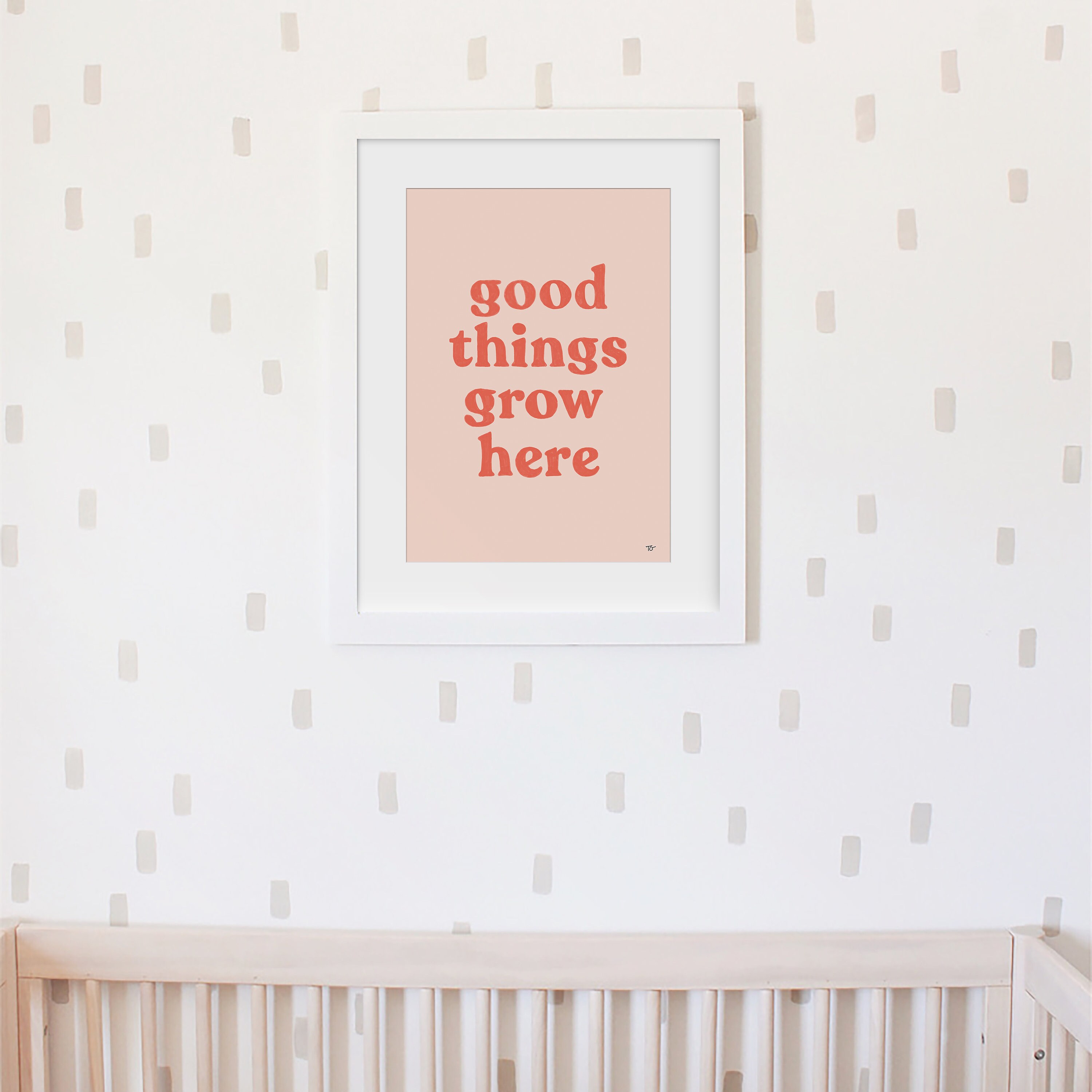 Good Things Grow Here Print, Printable Art, Digital Print, Nursery Word ...
