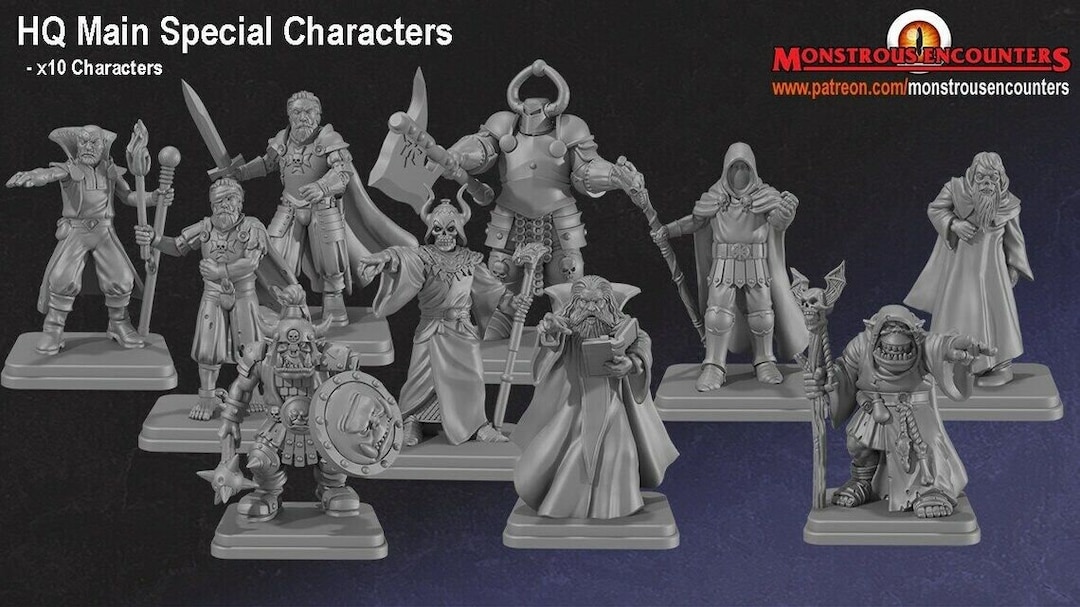 Special Characters X12 Heroquest Balur, Mentor, Witch Lord, Chaos ...