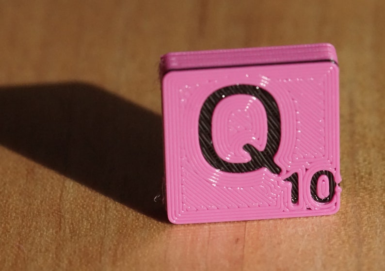 3D Printed Custom Scrabble Tiles in Monogrammed Fitted Case / Words ...