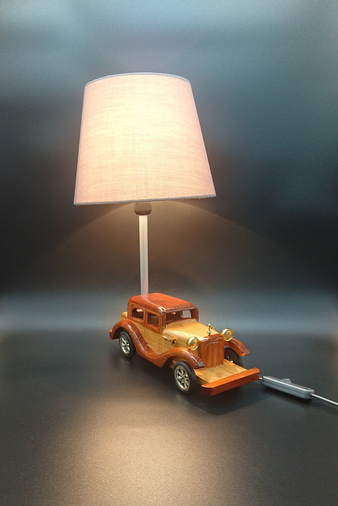 Wooden Old Car Old Car Lamp - Etsy