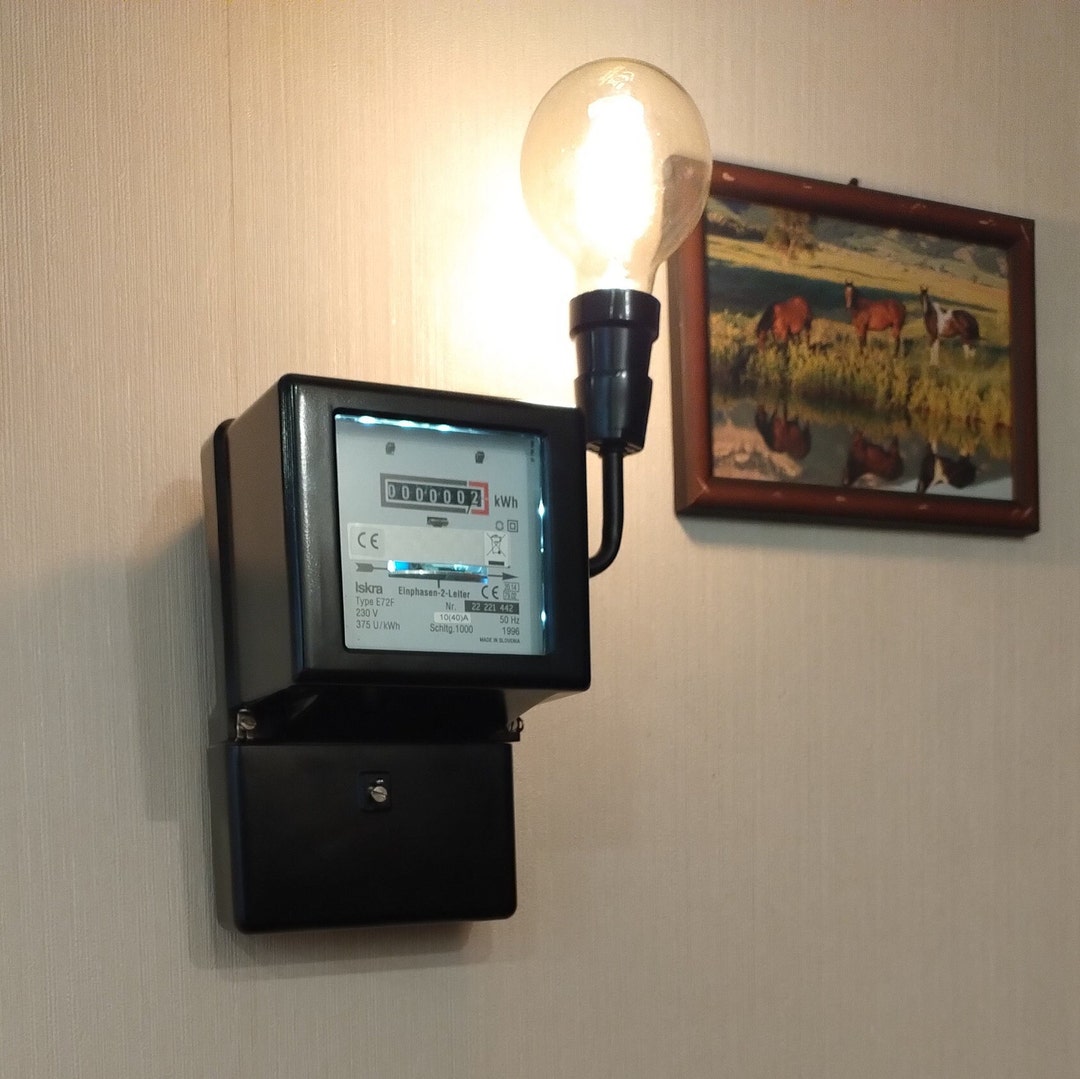 Wall Lamp Old Electric Meter Lamp Wall Decoration Gift, Handmade Lamp ...