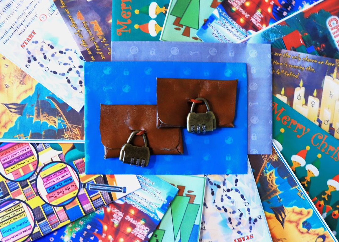 Rustic Leather Gift Card Holder With Vintage Style Combination - Etsy