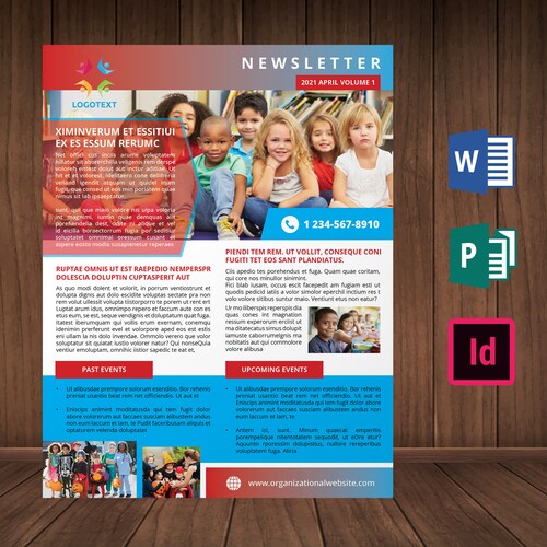 Reusable Newsletter Template 8.5 X 11 Size Editable With - Etsy