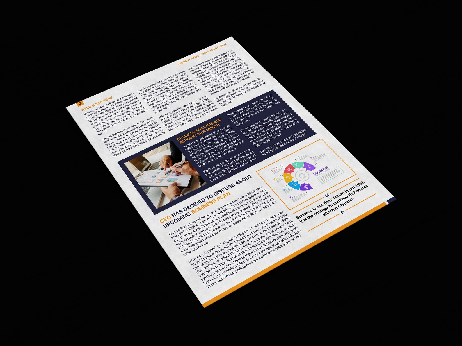 4 Pages Newsletter Template (8.5 X 11 Size) - Editable With MS ...