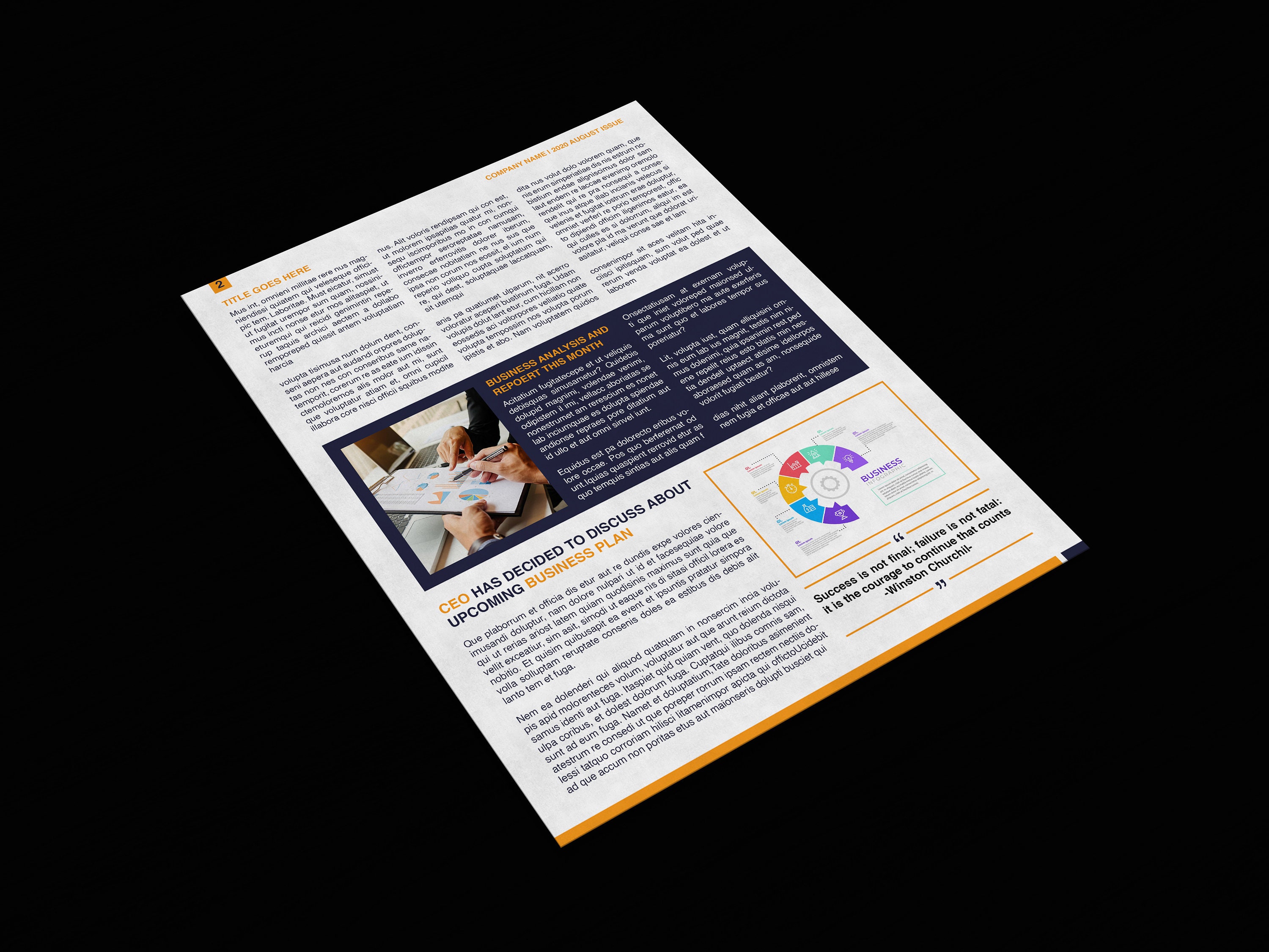 4 Pages Newsletter Template (8.5 X 11 Size) - Editable With MS ...