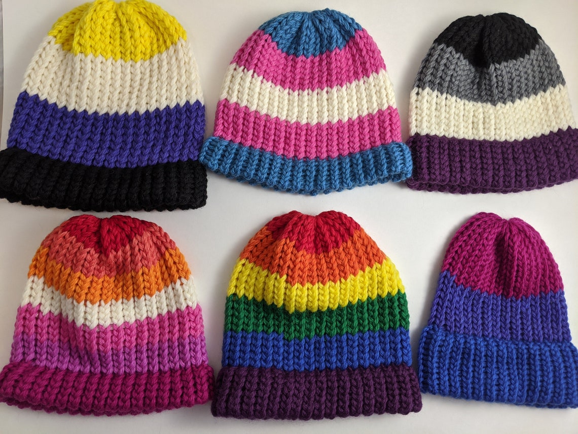 Gay Pride Beanie Hat 100% Wool - Etsy