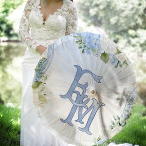 Personalized Handmade Custom Parasols Beach Wedding Monogram Umbrella ...