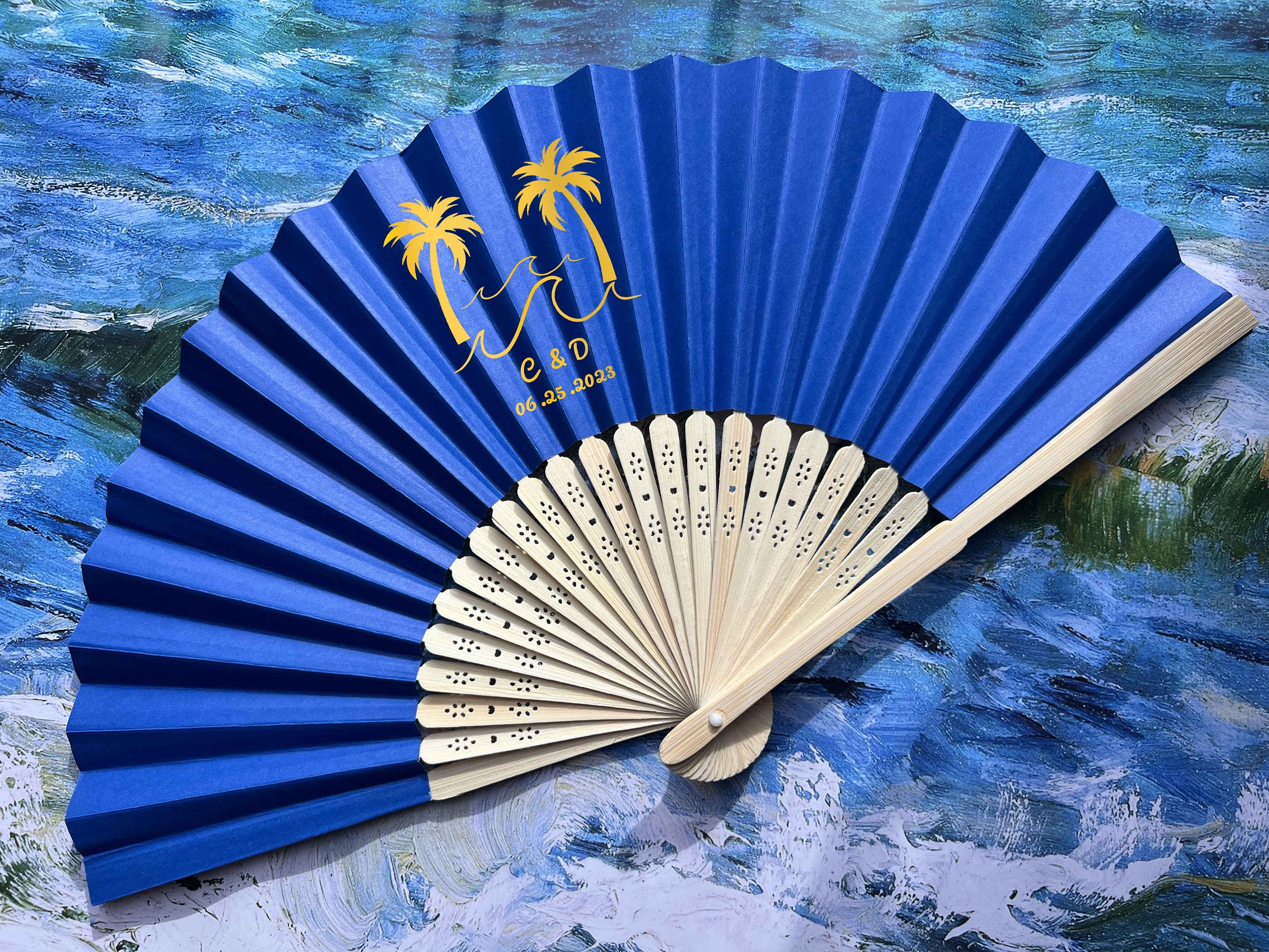 Personalized Paper Fans Wedding Party Favors Gifts Guests Custom ...