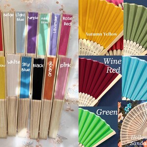 Personalized Hand Fans Printed Fabric White Fans Wedding Party Favors ...