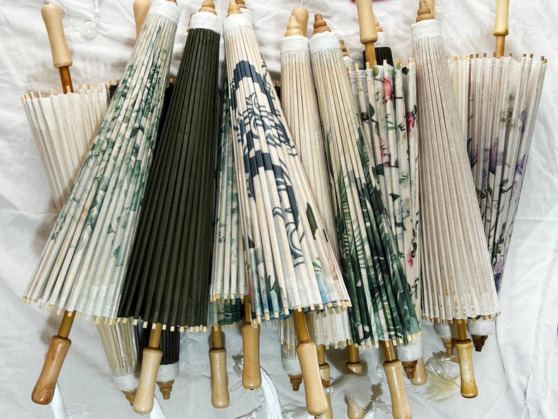 Personalized Wedding Parasols Sage Green Floral Monogram Umbrella Hotel ...