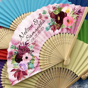 Personalized Wedding Party Favors Printed Paper Fans Gifts for Guests ...