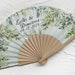 Wedding Party Favors Gifts Guests Personalized Wooden Fabric Fans Bulk ...