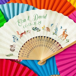 Personalized Wedding Party Favors Full Printed Paper Fans Gifts for ...